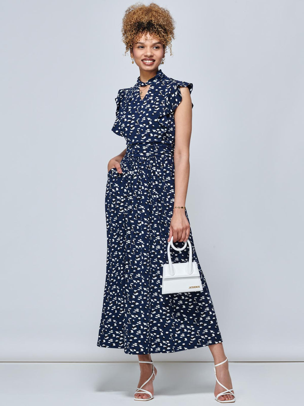 Jolie Moi Doris Frill Shoulder Maxi Dress, Dark Teal – Jolie Moi Retail